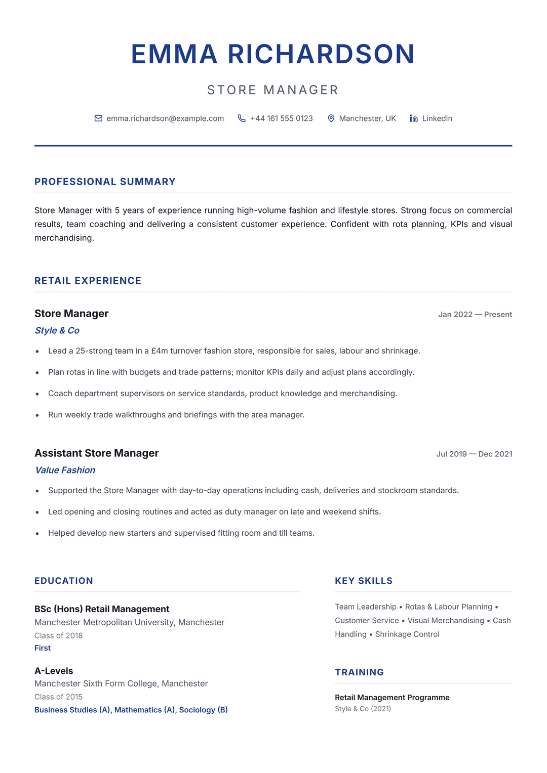 20+ Free Retail CV Templates | Modern CV