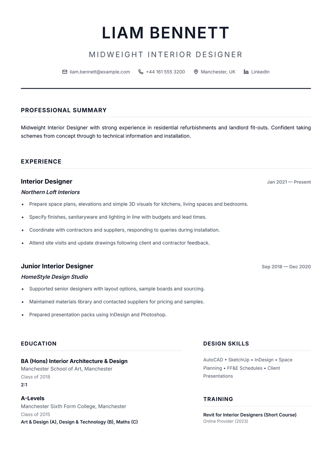 20+ Free Interior Design CV Templates | Modern CV | Modern CV