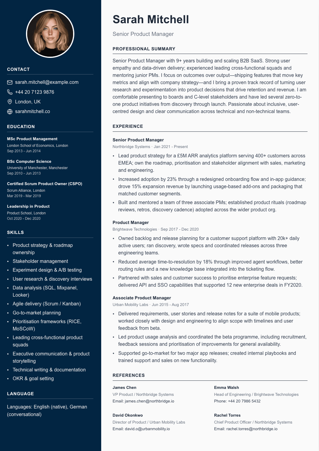 Free Legal CV Templates | Professional Lawyer Resume Templates | Modern CV